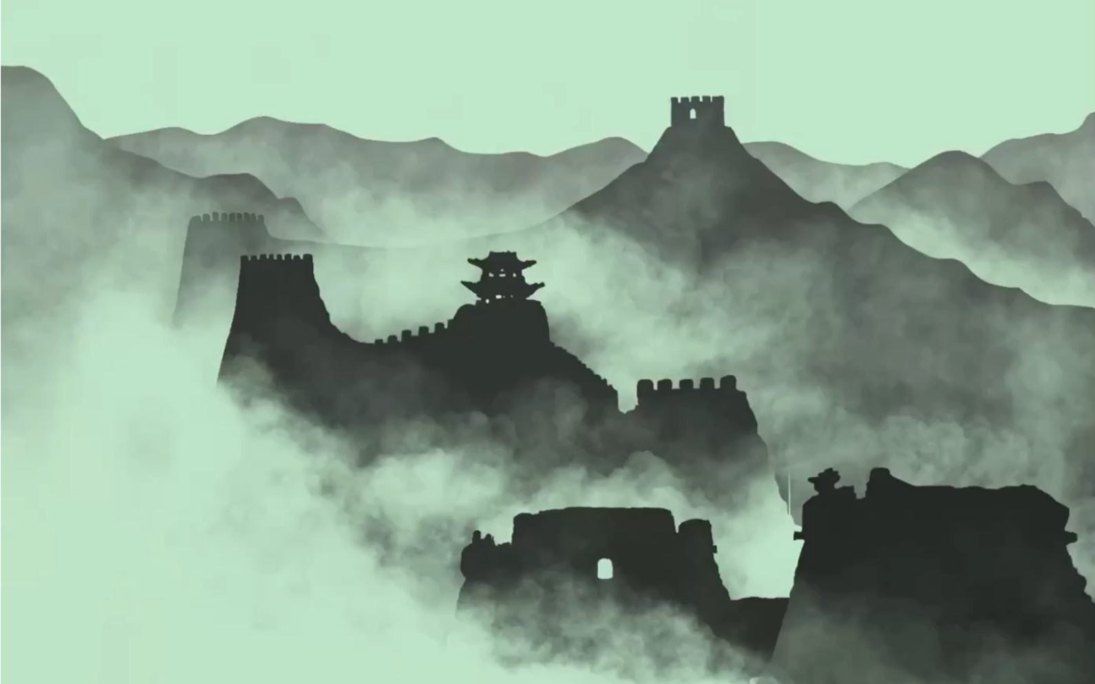 「Procreate绘画」水墨风长城 | 万里长征人未还!