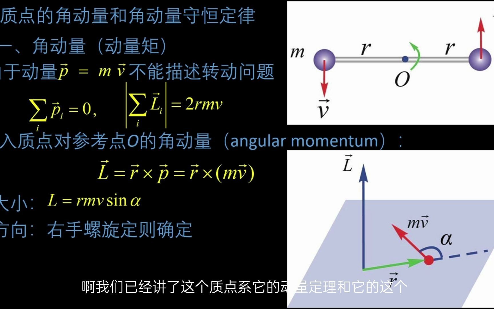 大学物理-2021年-第六讲:角动量和动能定理
