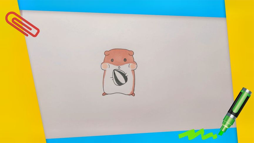 可爱小仓鼠怎么画