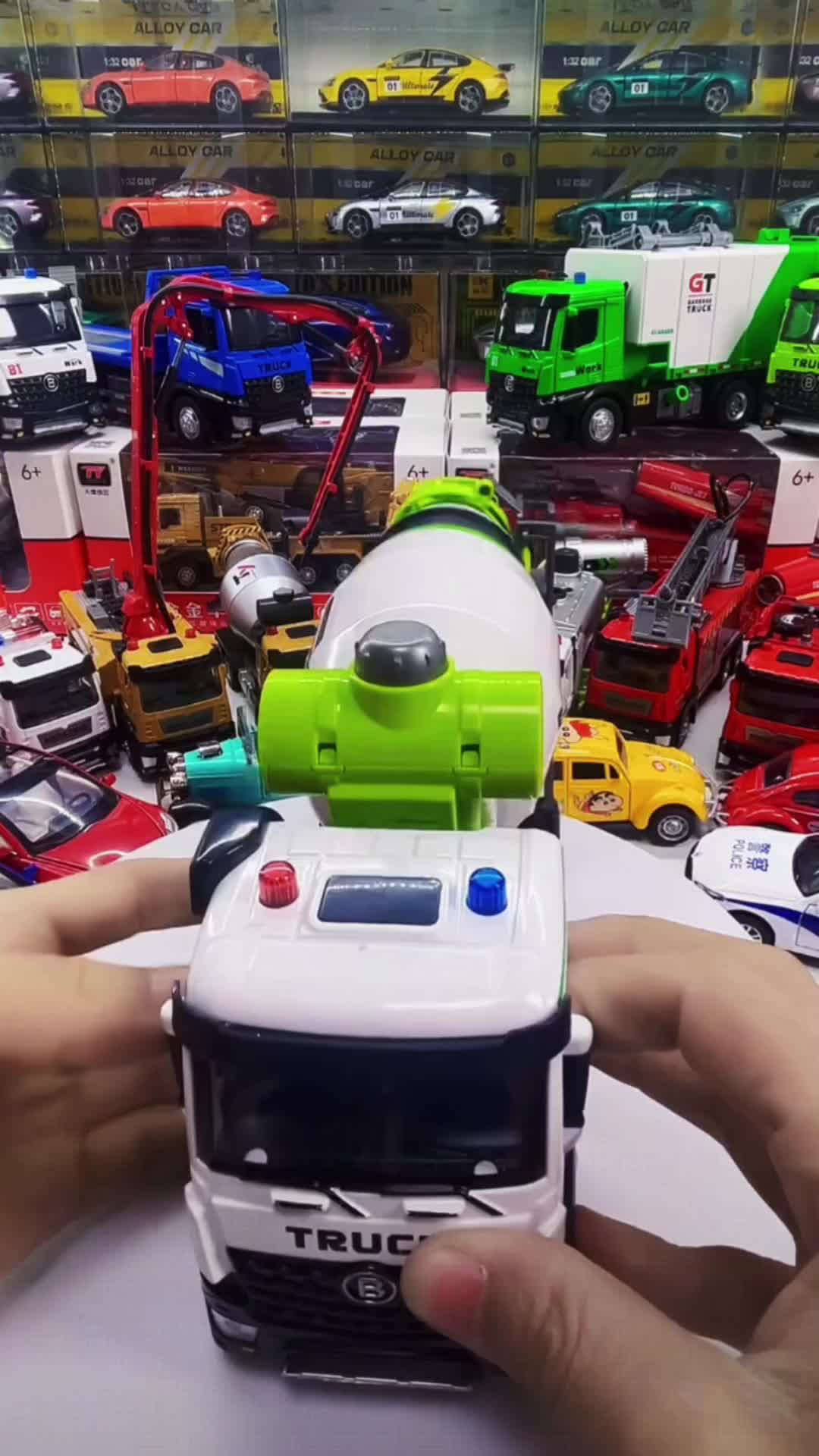 儿童电动搅拌车玩具大号合金水泥罐车混凝土工程车仿真玩具车男孩 ...