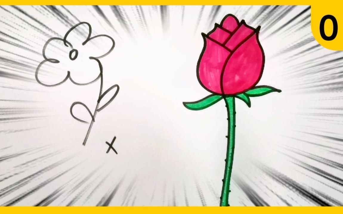 你也这样画玫瑰花吗?教你一种简单画法
