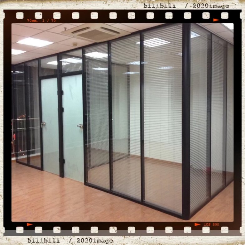 办公玻璃隔断,百叶高隔,玻璃门,感应门,门禁系统专业定制安装