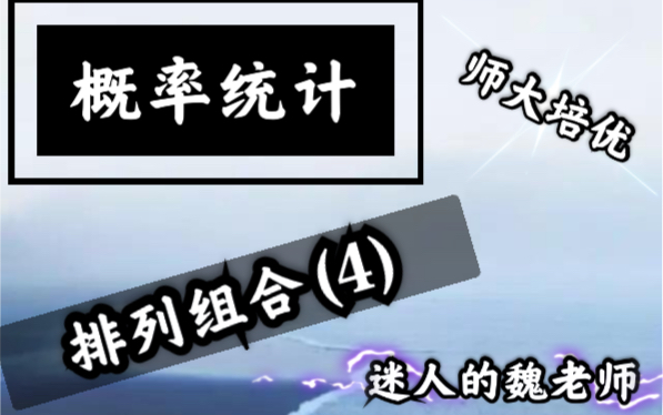 高三数学概率统计:排列组合(4)