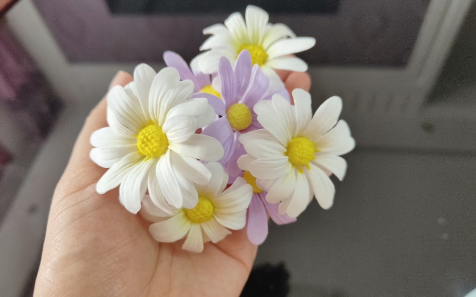 【超轻粘土】超简单,一看就会的雏菊花朵制作方法分享给大家～