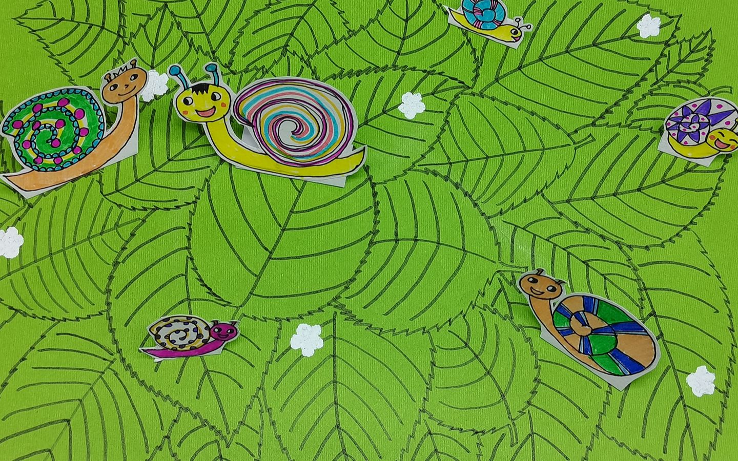 儿童创意画,老师教你画立体蜗牛的小技巧,非常简单,值得学习