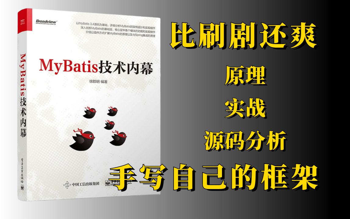 别再卷了!清华博士带你学透【MyBatis教程天花板】原理+手写自己的...
