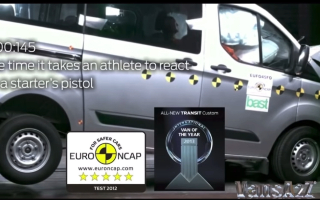 欧洲福特Tourneo custom途睿欧(旅行家)、全顺车壳碰撞测试,逼鹿测试!