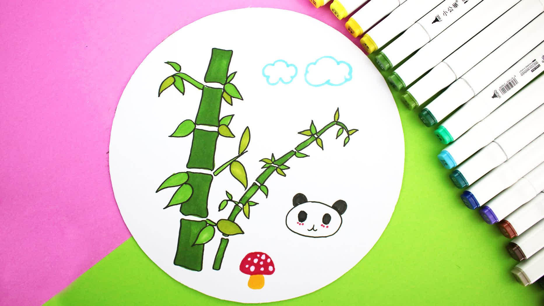 简单画竹子,适合宝宝学习的简笔画!