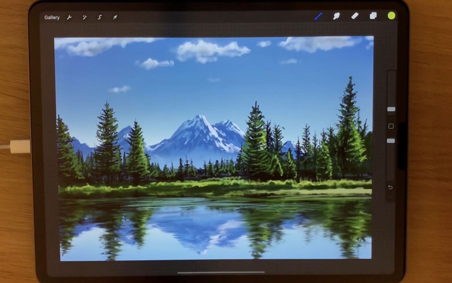 【iPad绘画】 Procreate 如何绘制真实的山水风景