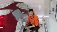 汽车喷漆教学,三工序红喷涂视频教学