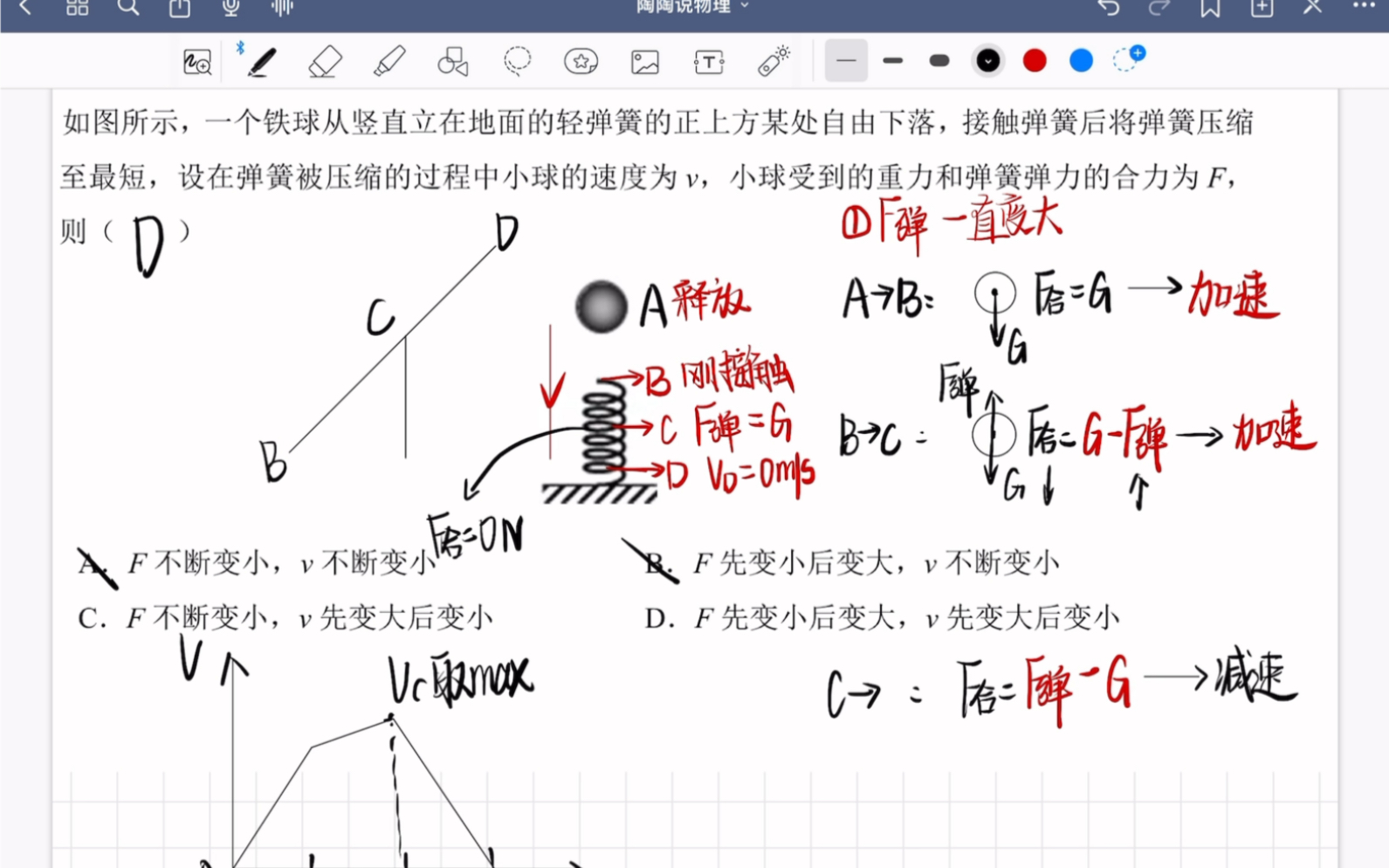 八下物理力与运动——弹簧小球模型