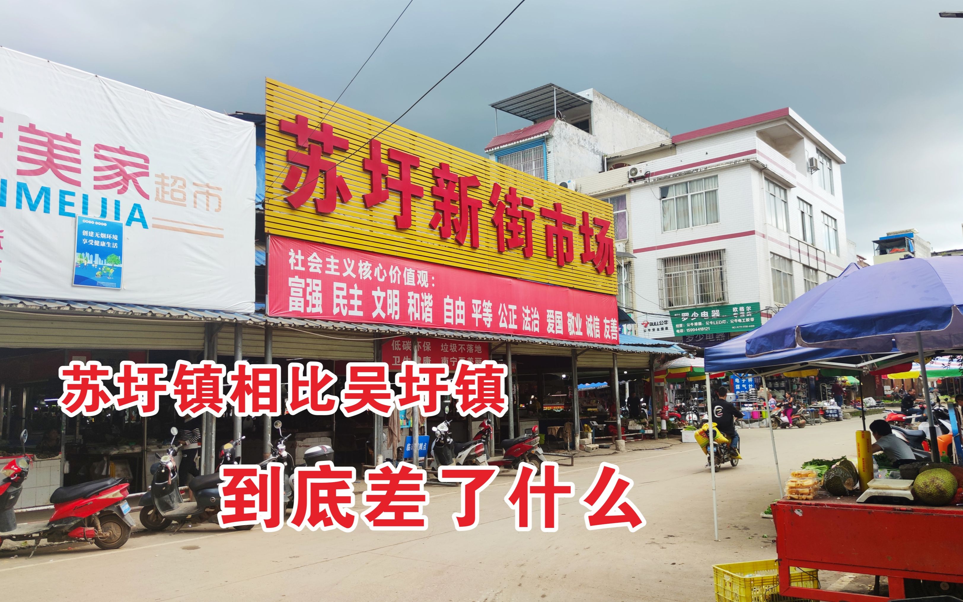 南宁江南区苏圩镇,镇区规模虽然不大,但街日人够多够热闹
