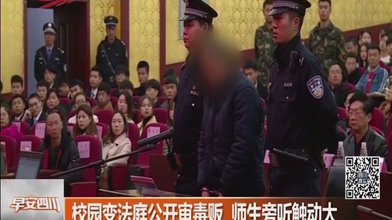 校园变法庭公开审毒贩,零距离感受审理过程,师生旁听触动大