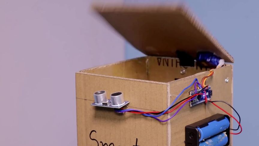 妙创意2:自制智能垃圾桶,很好的产品原型