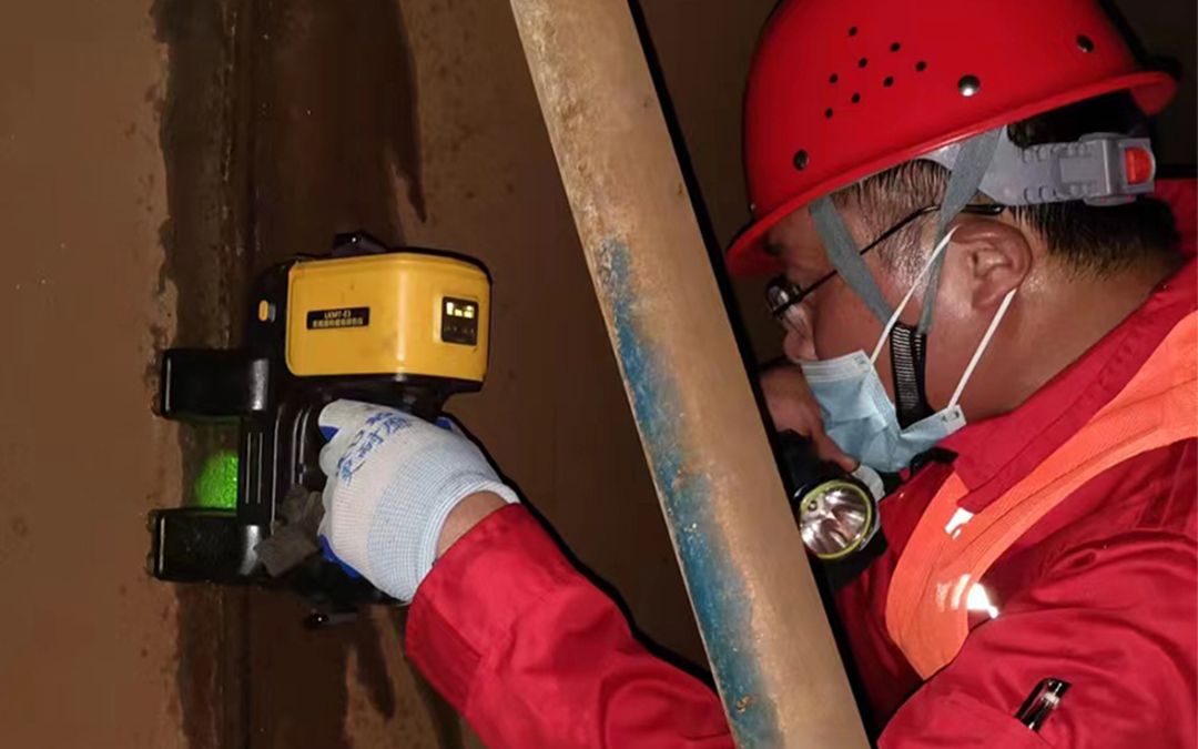 管道磁粉探伤仪检测现场实例