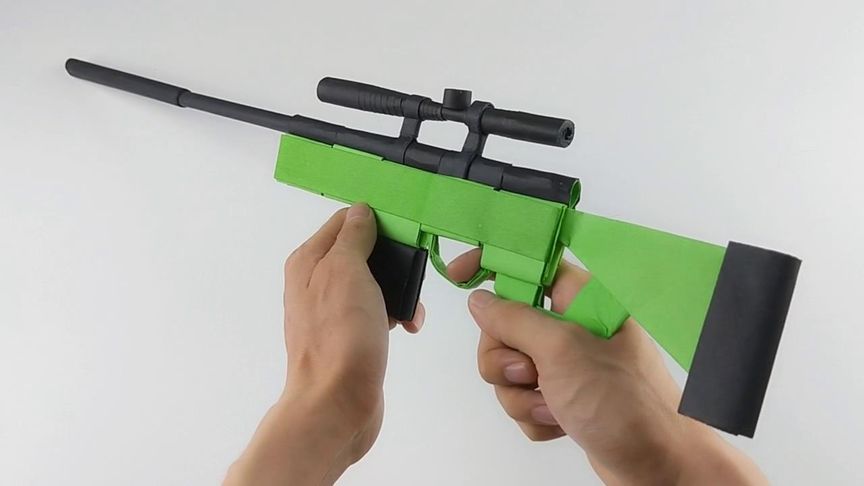 这个暑假,学会这款AWM狙击玩具枪折纸就不会无聊了,简单又好玩