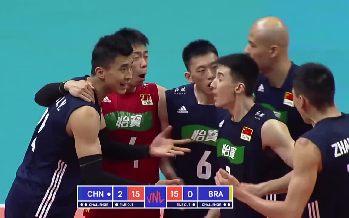 直接过年!2022VNL中国男排3:0巴西男排!