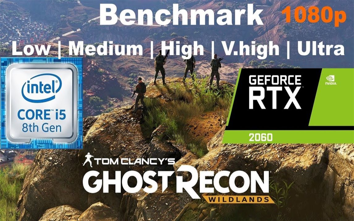《幽灵行动:荒野》PC版性能测试(1080P分辨率) RTX 2060(80W移动...