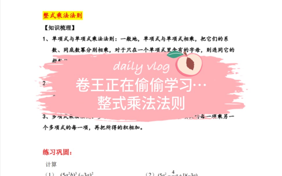 人教版八年级上册数学整式的乘法之乘法法则