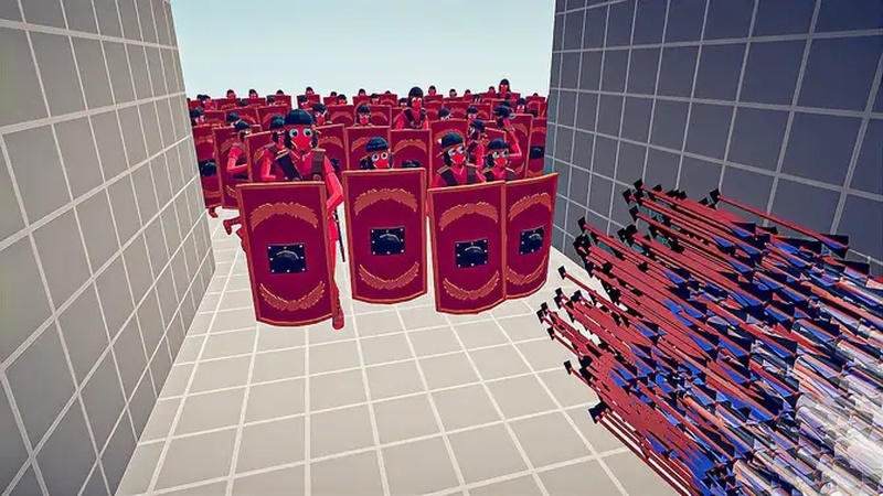 全面战争模拟器:100盾牌vs神之兵种
