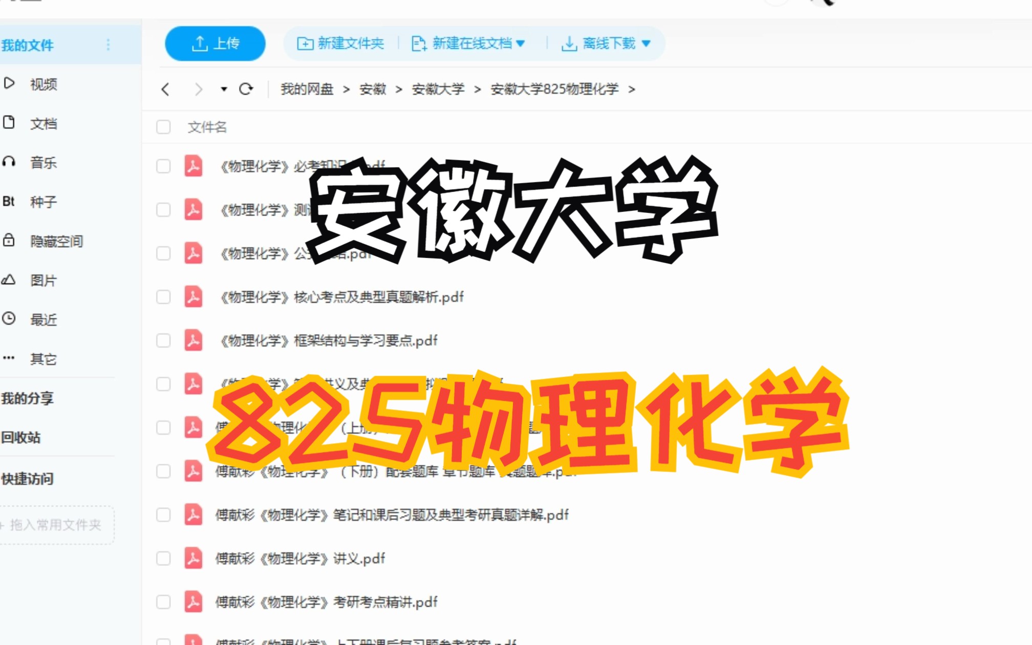 安徽大学825物理化学 考研经验分享 考研资料分享看主页置顶动态