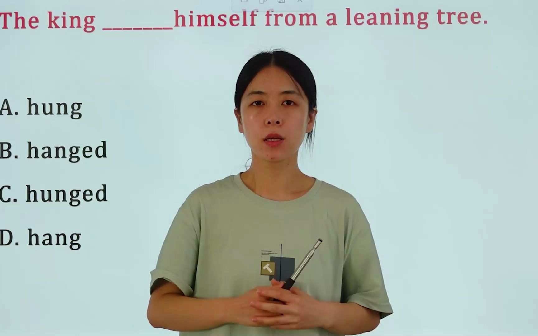 英语学习,今天来做一道英语选择题,应该用什么形式呢?