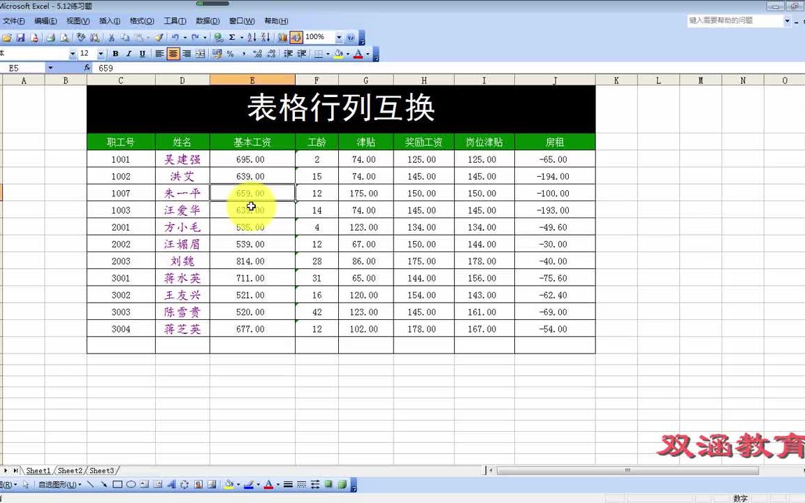 表格行列互换,你知道吗?