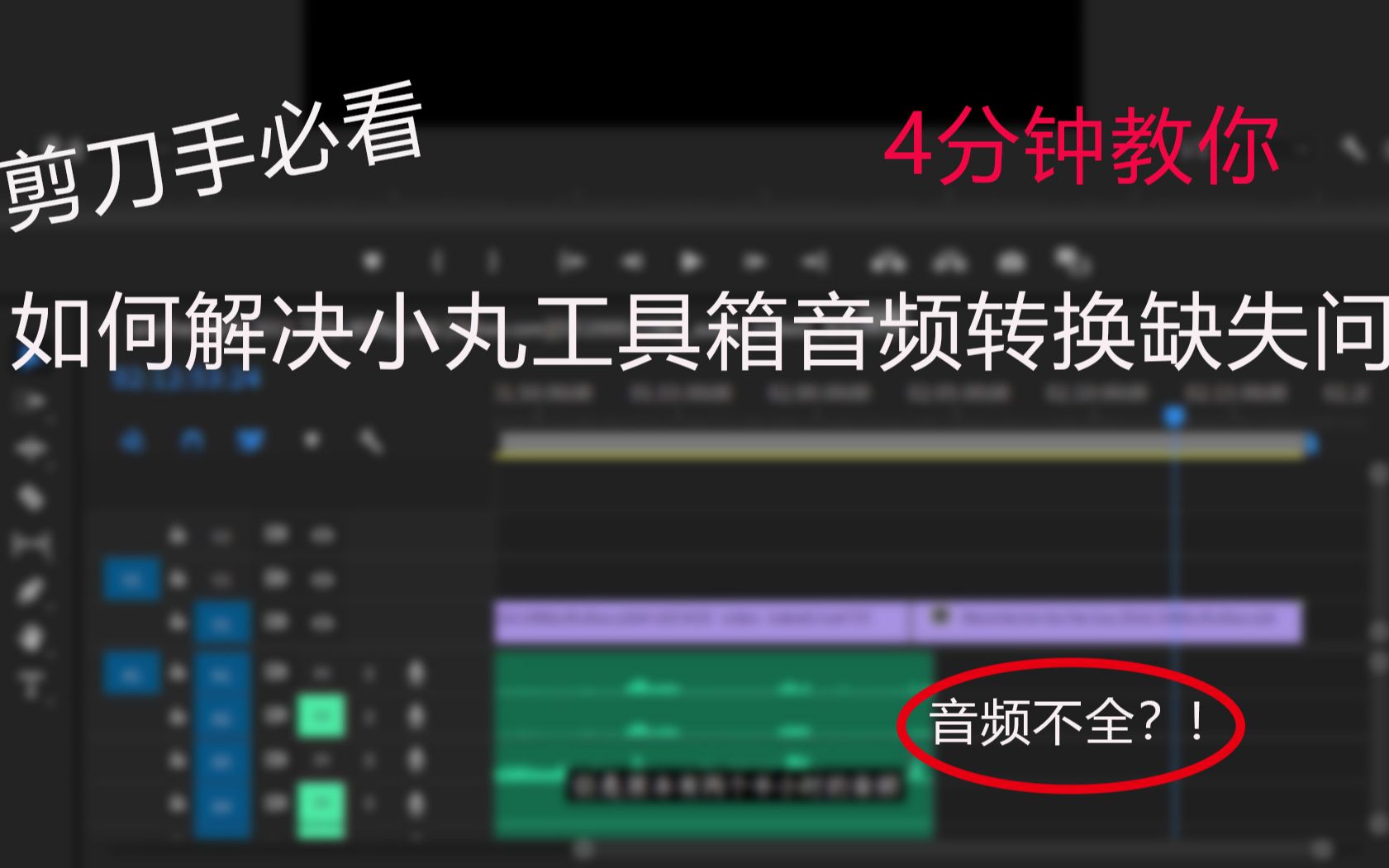 【剪辑/技巧】如何解决小丸工具箱音频转换缺失/不全问题