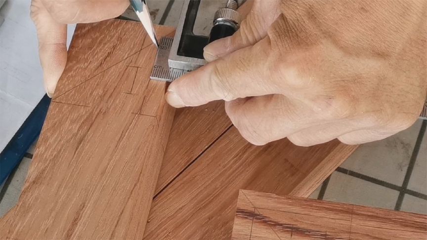 修心养生治愈系列,实木书桌-5,榫卯制作