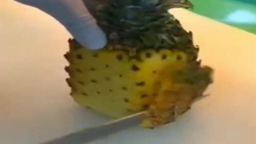 菠萝吃了这么多年,你知道吗这才是正确的菠萝切法简单又快