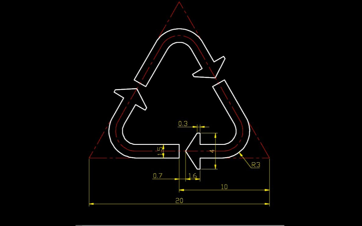 CAD图纸每日一练—CAD循环标志绘制(B)