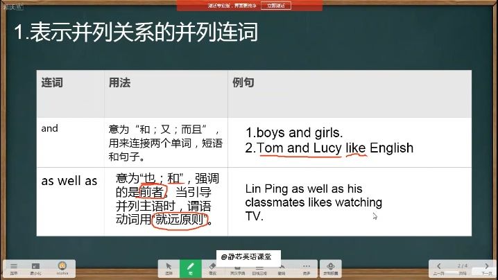 升中考英语复习语法,并列连词and,as well as, or的用法