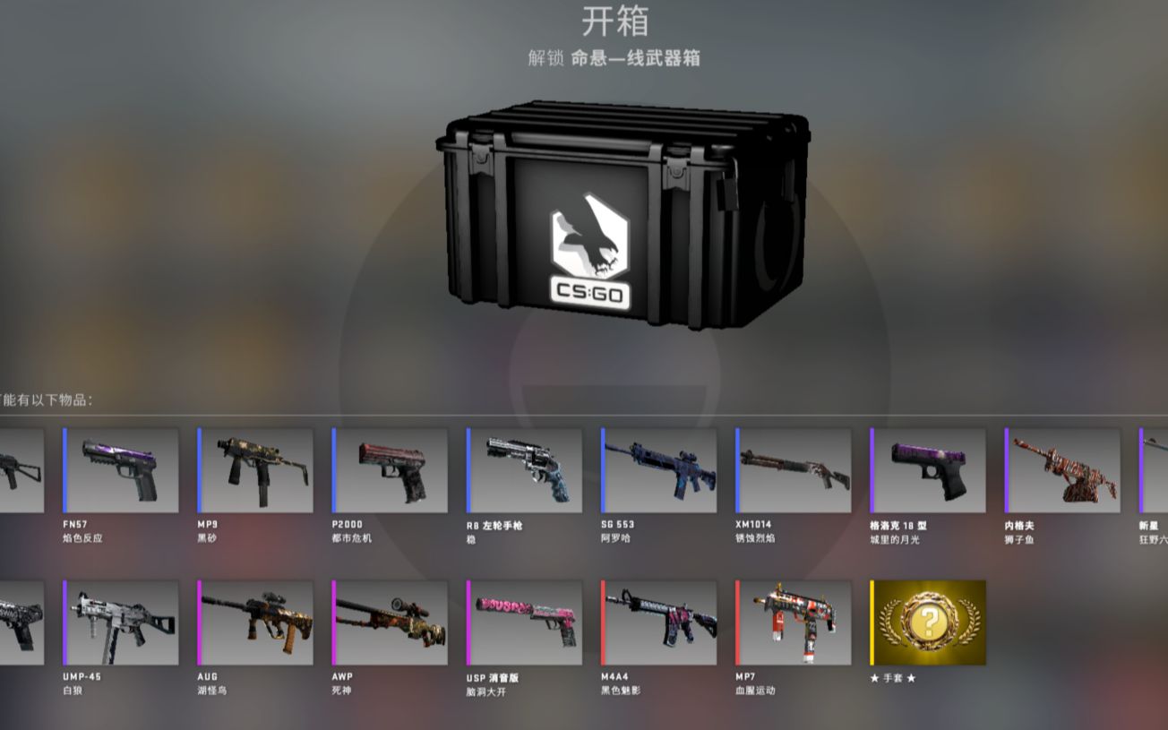 一个真实的CSgo开箱视频