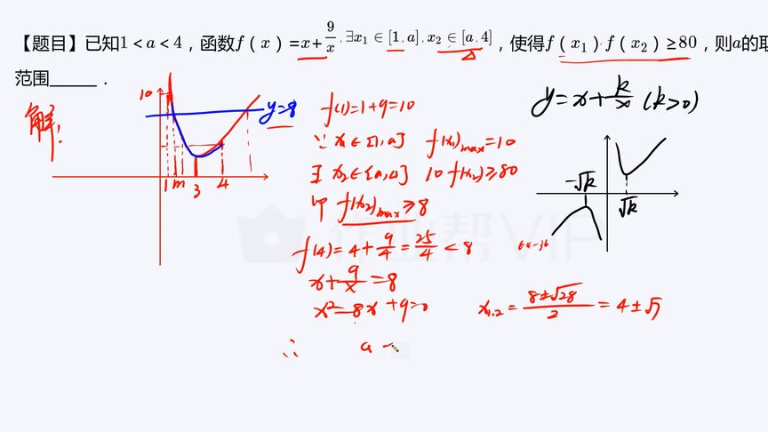 高中数学:对勾函数