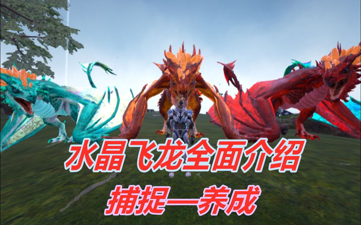 【方舟生存进化】水晶飞龙也能偷蛋?水晶岛水晶飞龙详细的全面介绍