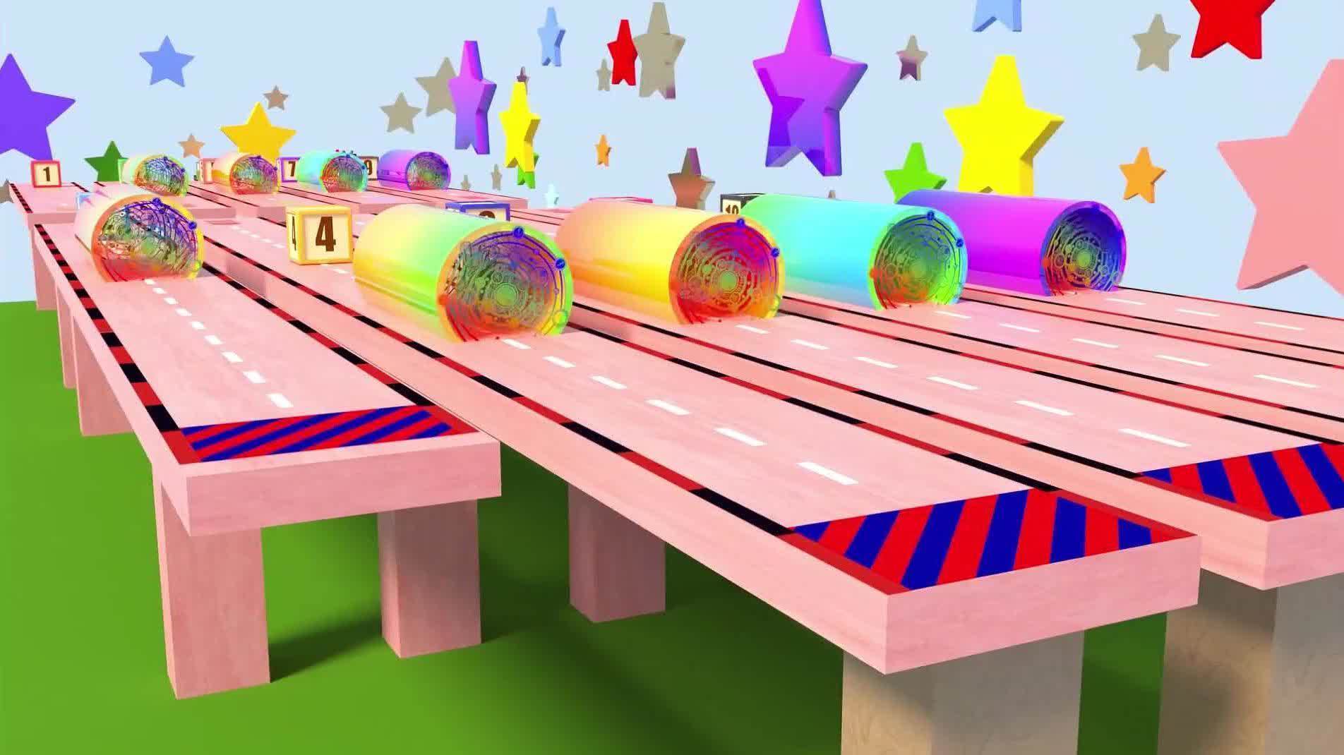 工程车玩有趣的闯关游戏,认识车辆和数字,工程车早教益智动画 #儿童...