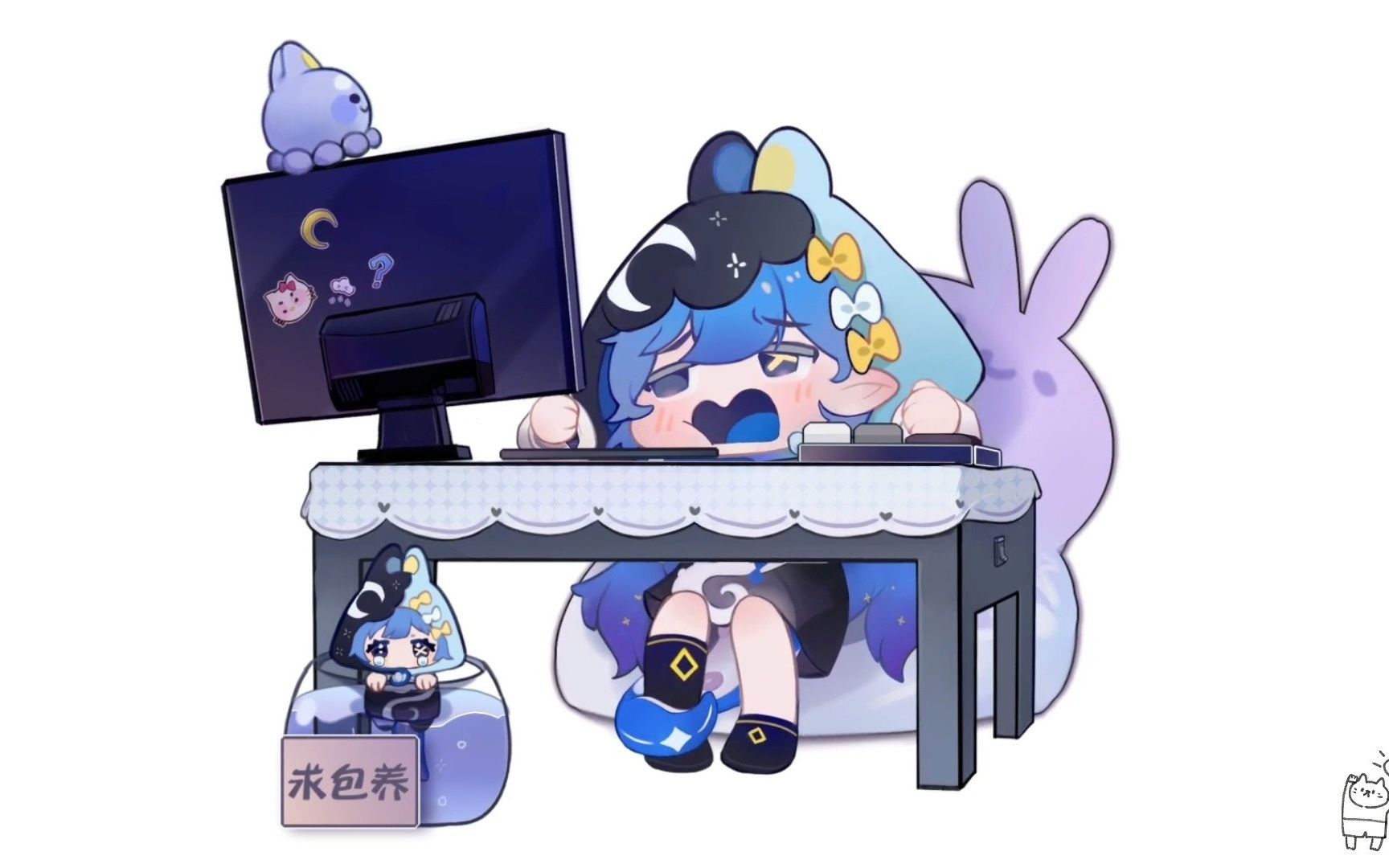 【Live2d模型展示】打工小朱。