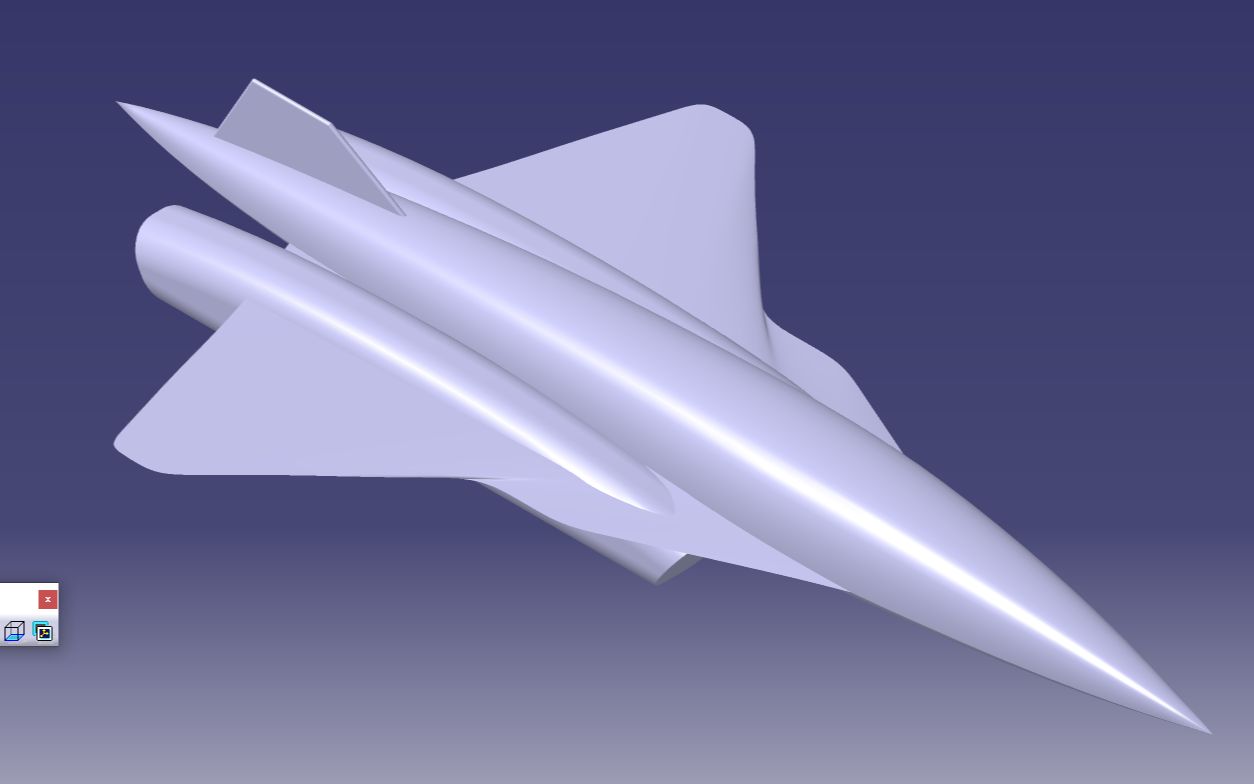 SR-72流场计算(CATIA+FLUENT)3进气道建模