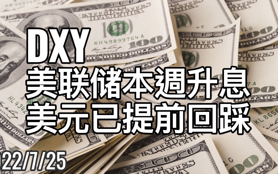 美元 FED本周决议升息,指数已提前拉回,落底约在101.5附近