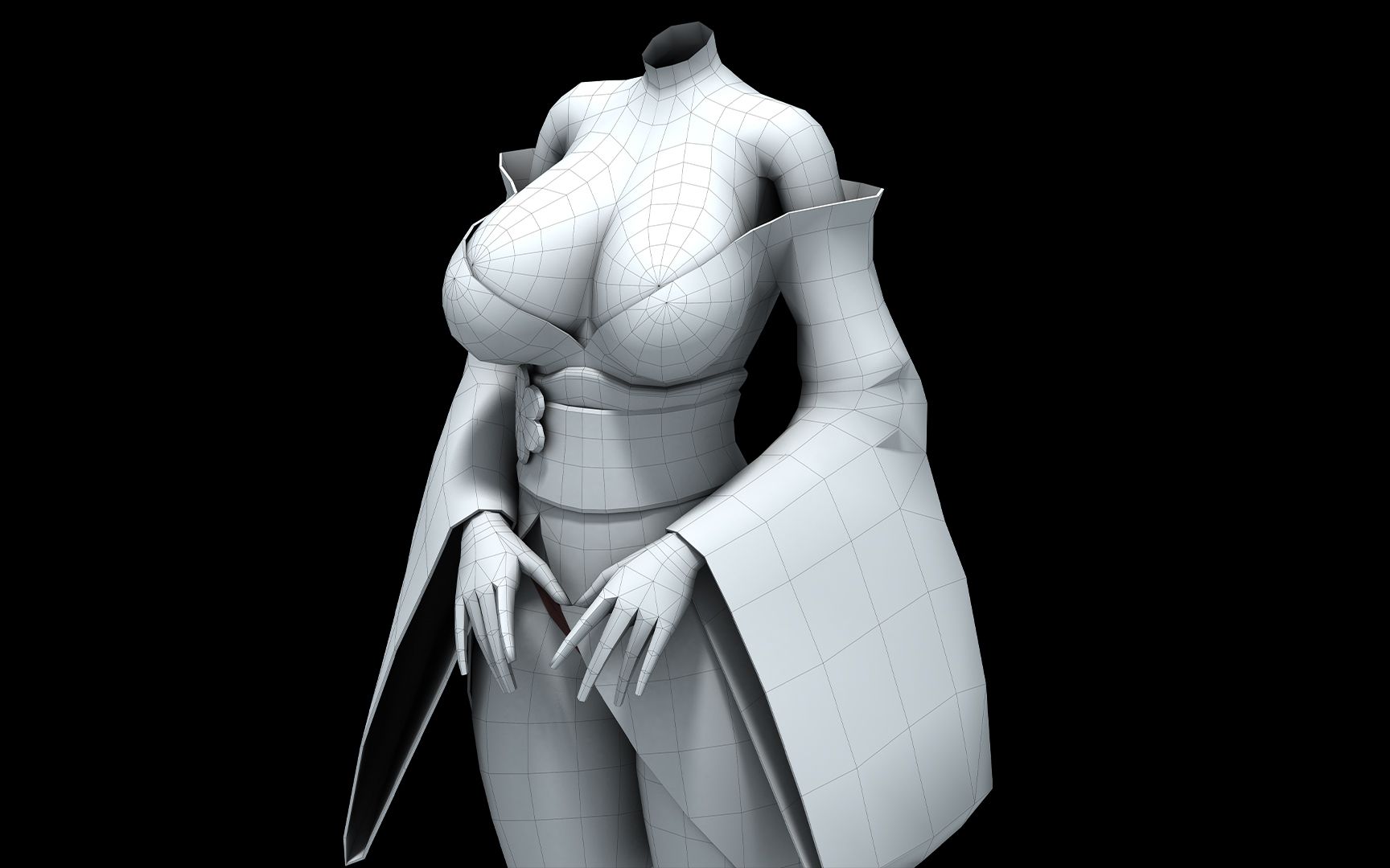 【3D】wc 这球也太大了吧!3Dmax人物建模 女性人体结构模型布线...