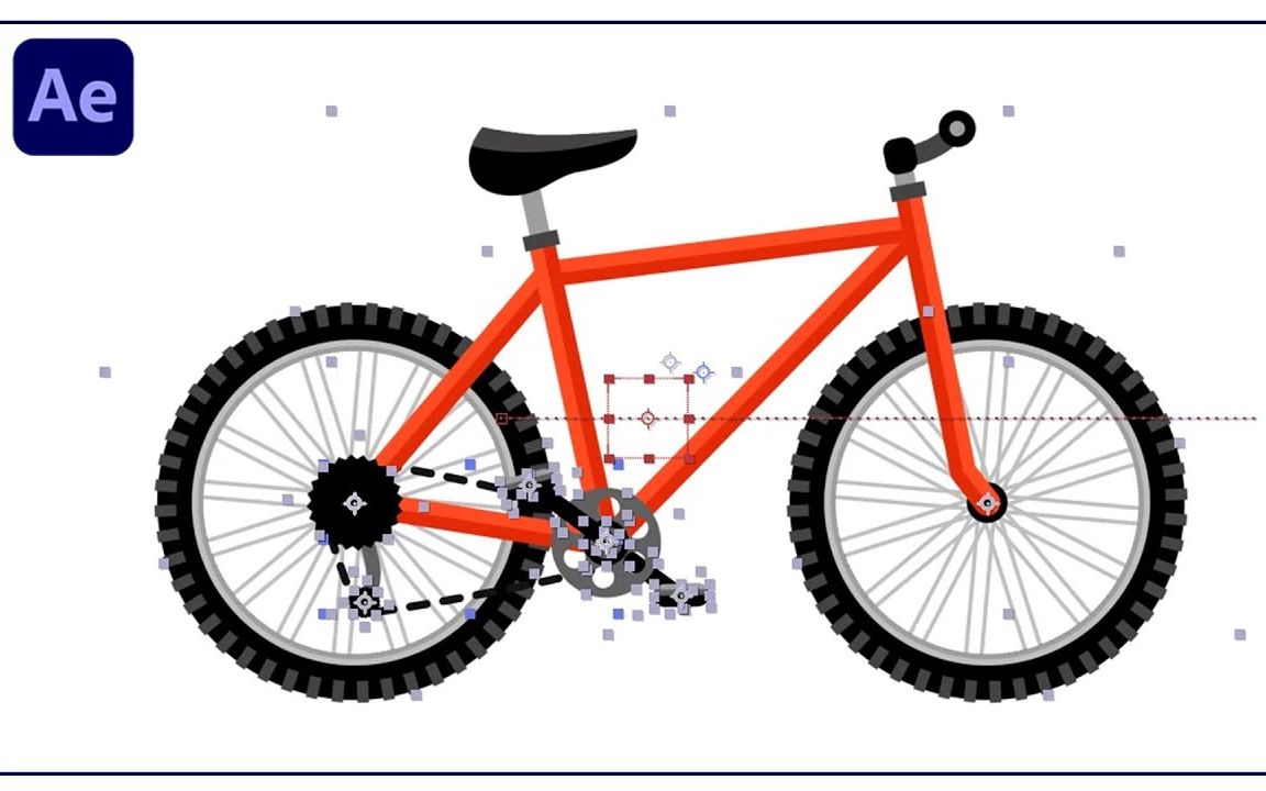 AE教程 - AE自行车运动动画 Bicycle Rigging And Animate in After ...