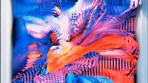 AI数据艺术作品《量子记忆概率》