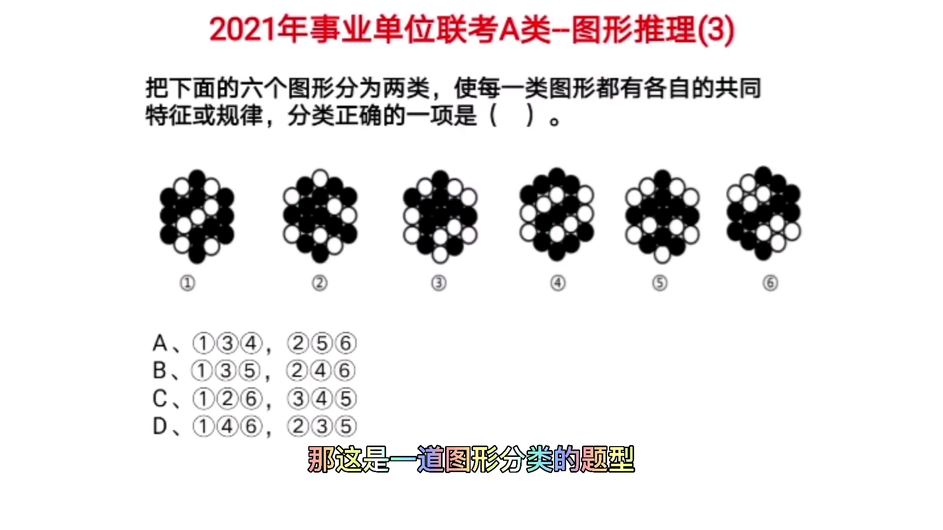 2021年事业单位考试,图形推理真题3,观察图形特征找规律
