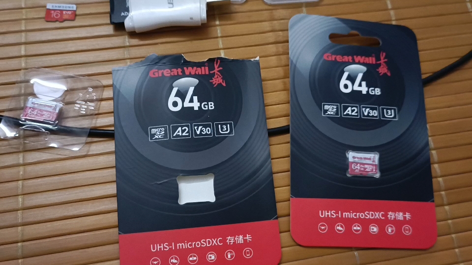 长城TF卡,开箱测评。64GB