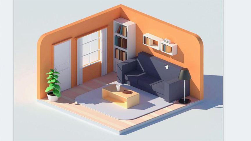 C4D教程 C4D教学C4D地面小场景建模 C4D客厅模型制作 鬼谷云课堂