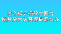 怎么样无损放大图片,图片放大失真模糊怎么办