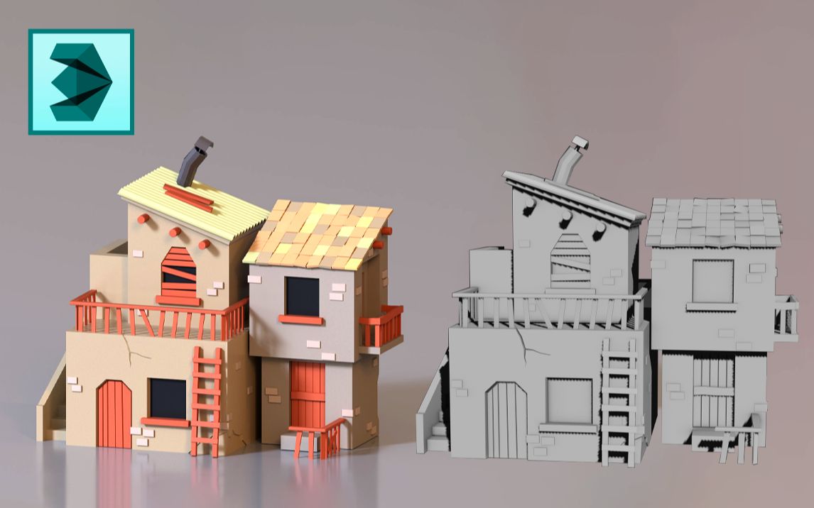 【3dmax建模】零基础房子场景案例带你熟悉房屋结构