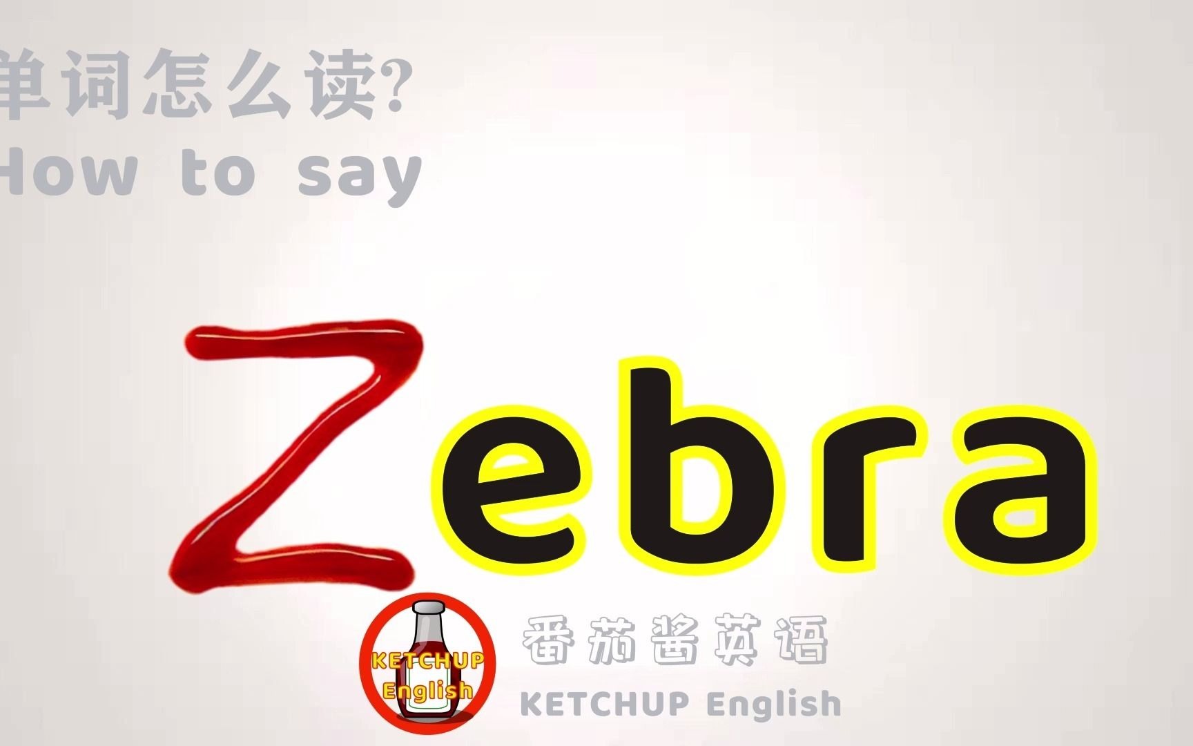 外教发音|How To Pronounce Zebra【斑马】怎么读?|学单词背单词