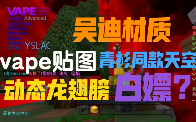 【客户端】《我的世界》1.21材质客户端竟然注入VAPE?!还有末影龙...