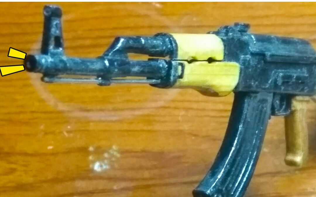 【纸模型】AKM步枪1:7微缩纸模型